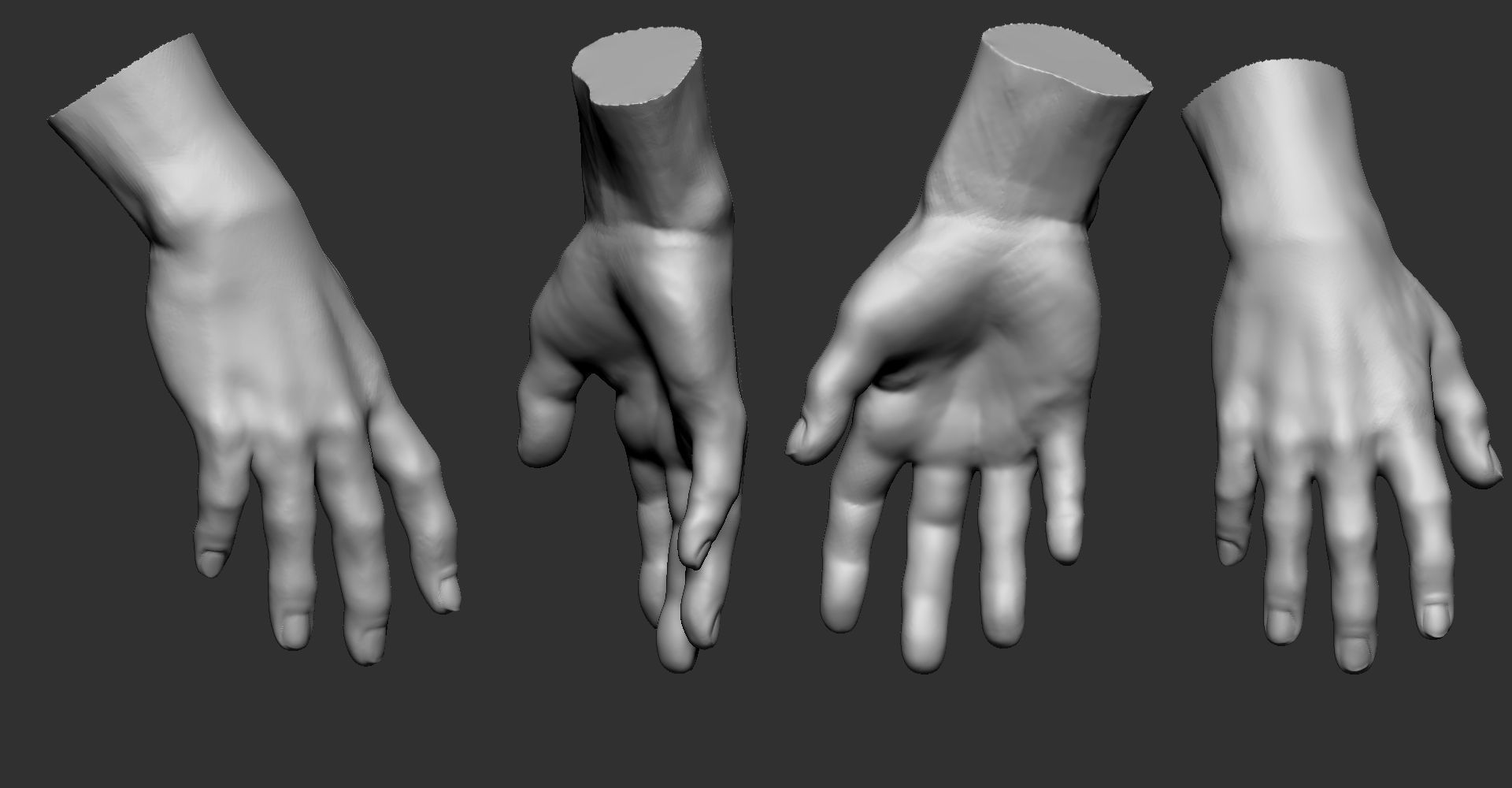 Hands Base Mesh 3D model 3D printable | CGTrader