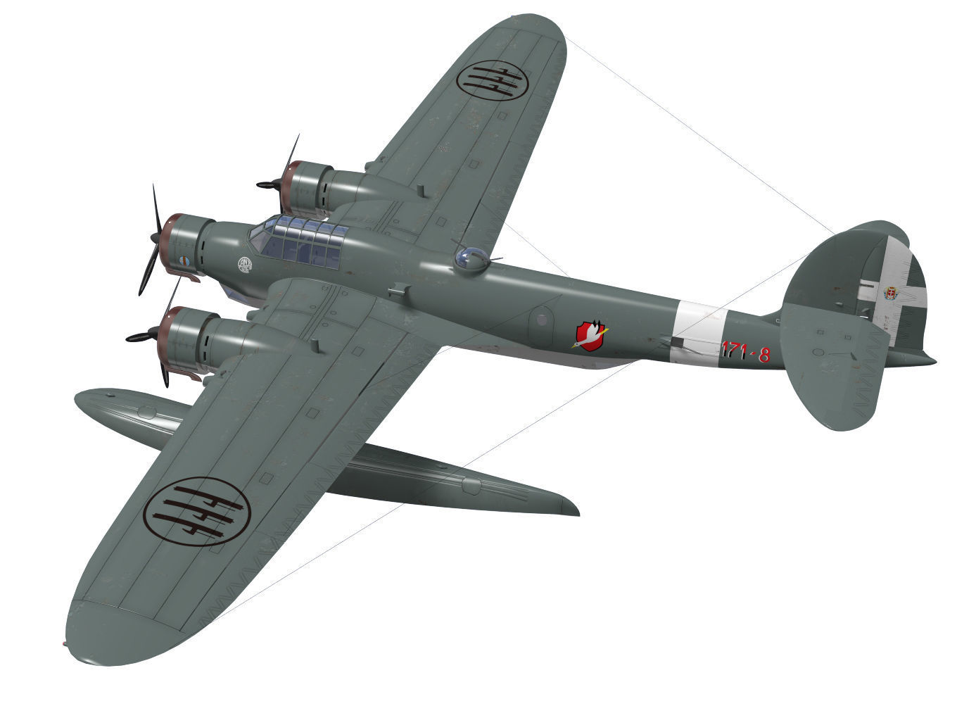 CANT Z506 Airone 3D model | CGTrader