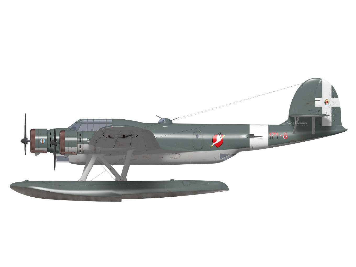 CANT Z506 Airone 3D model | CGTrader