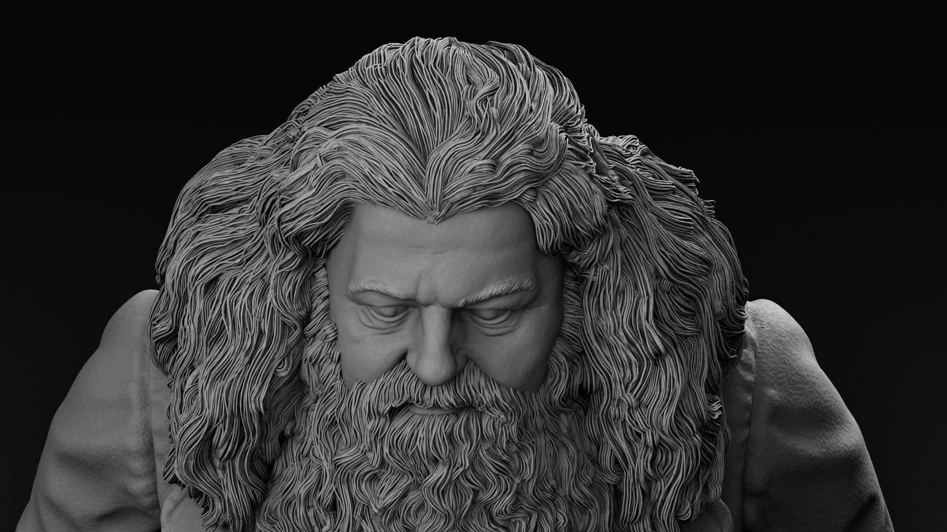 Robbie Coltrane - Hagrid - Harry Potter 3D model 3D printable | CGTrader