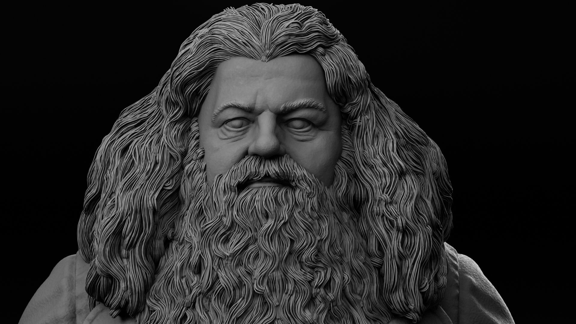Robbie Coltrane - Hagrid - Harry Potter 3D model 3D printable | CGTrader