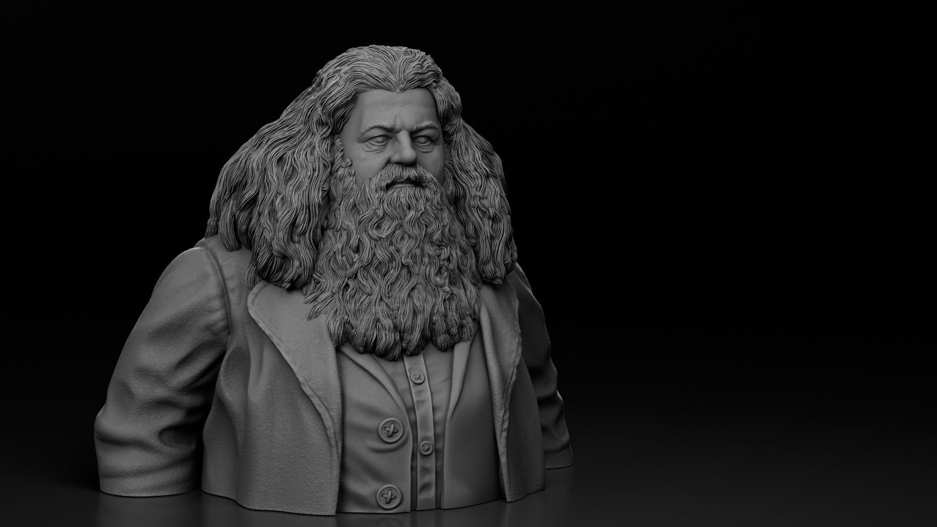 Robbie Coltrane - Hagrid - Harry Potter 3D model 3D printable | CGTrader