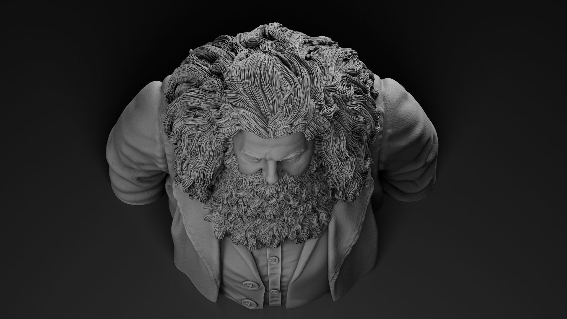 Robbie Coltrane - Hagrid - Harry Potter 3D model 3D printable | CGTrader