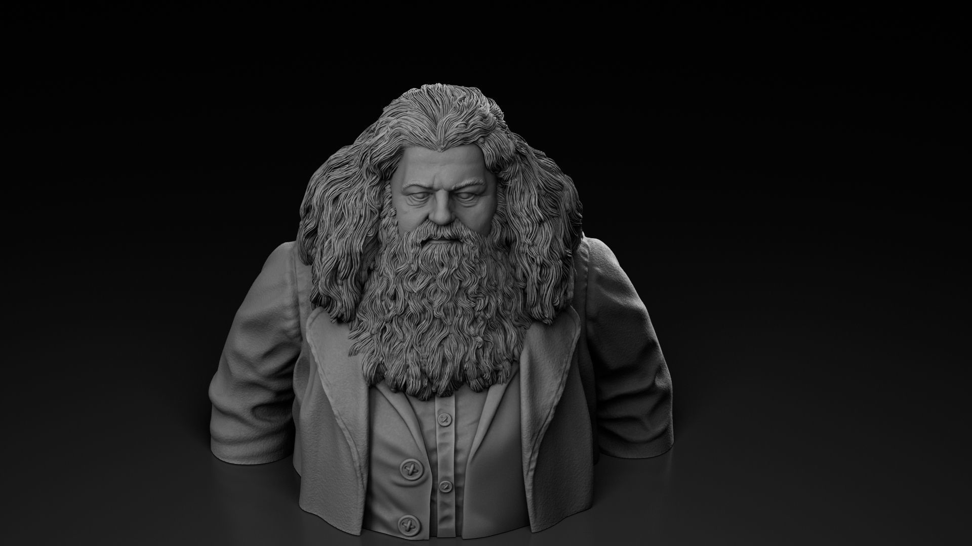 Robbie Coltrane - Hagrid - Harry Potter 3D model 3D printable | CGTrader