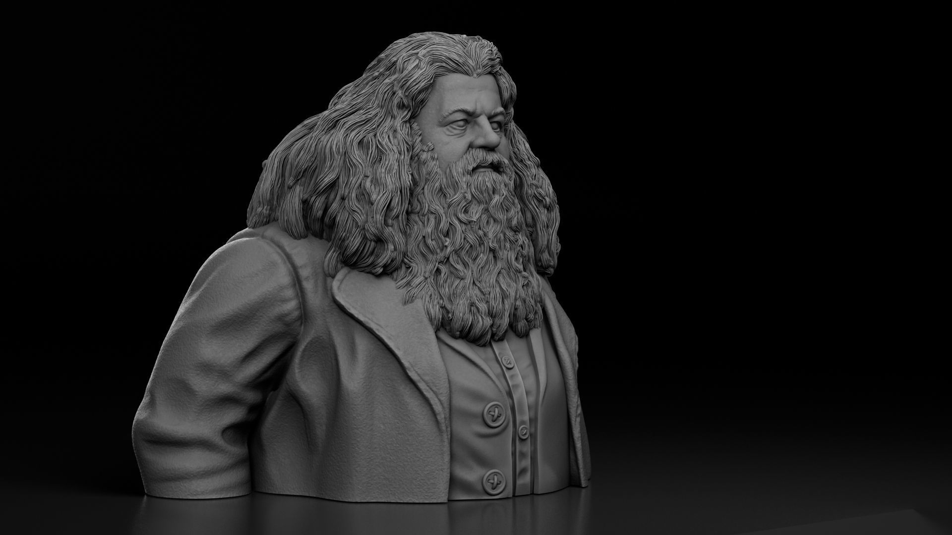 Robbie Coltrane - Hagrid - Harry Potter 3D model 3D printable | CGTrader