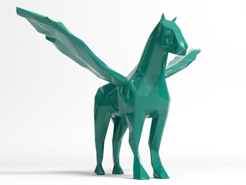 Polygon Pegasus 3D model 3D printable | CGTrader