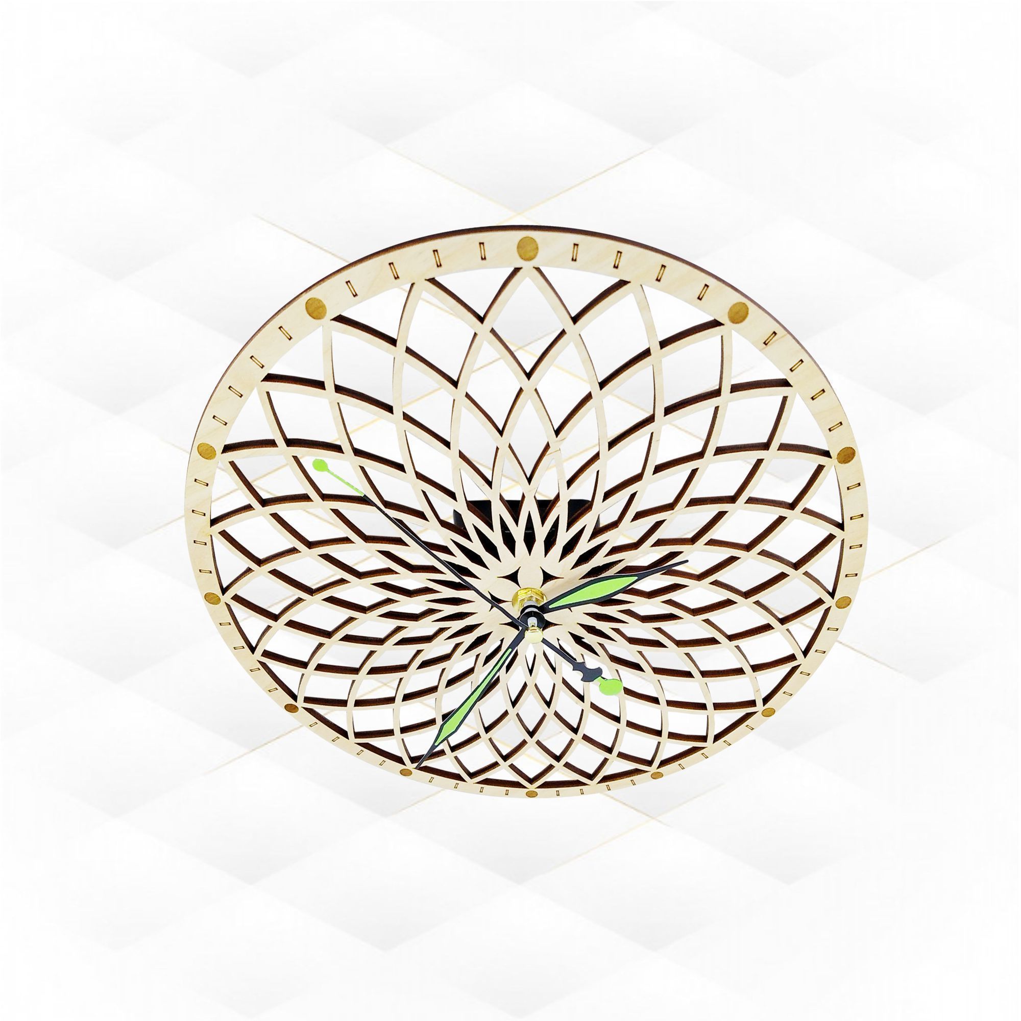 Wall clocks mandala pattern svg dxf design laser cutting 3D model 3D ...