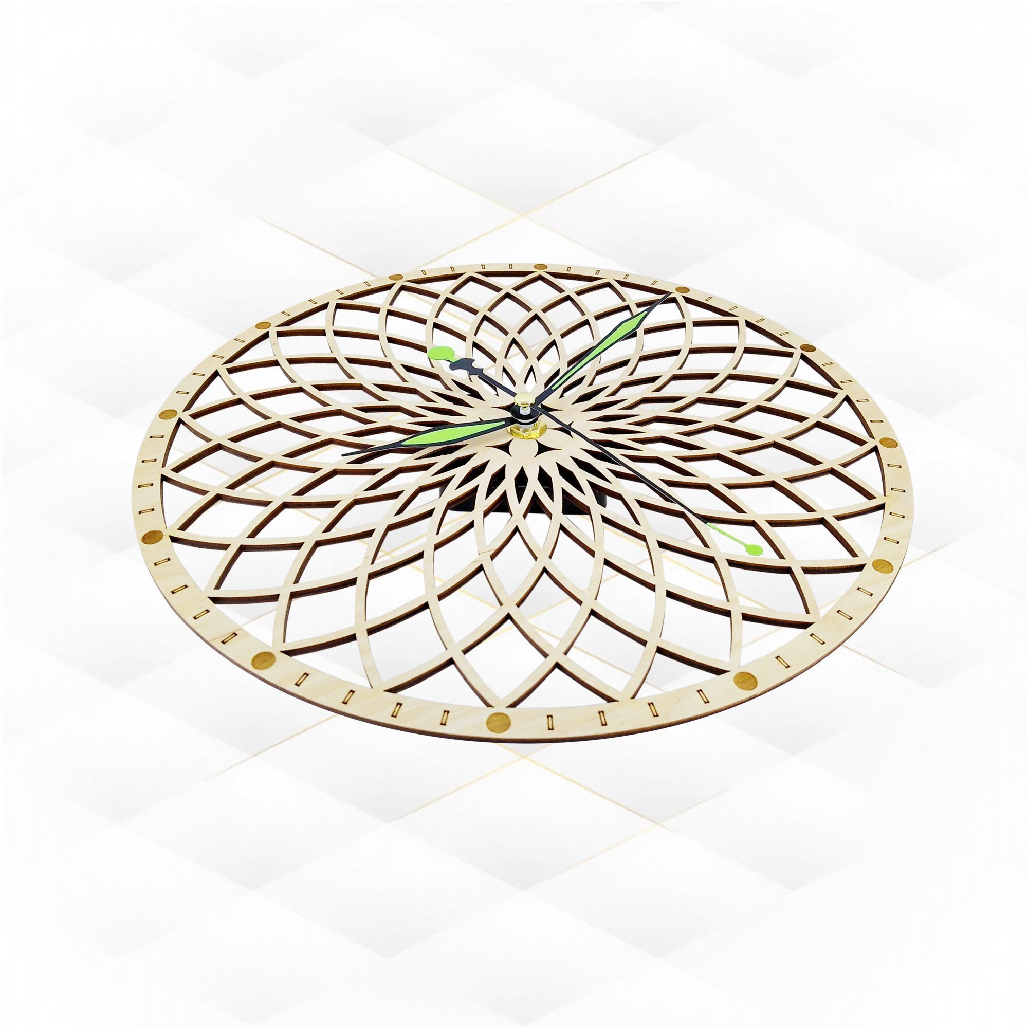 Wall clocks mandala pattern svg dxf design laser cutting 3D model 3D ...