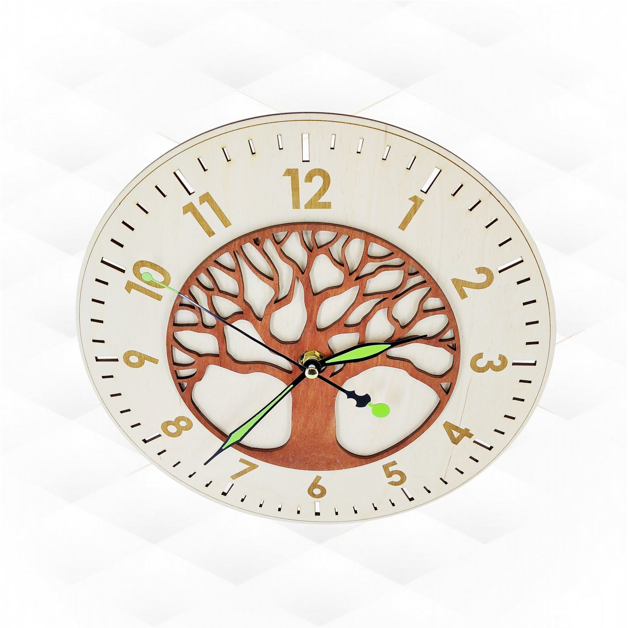 Wall clocks 2 patterns svg dxf design laser cutting 3D model 3D ...