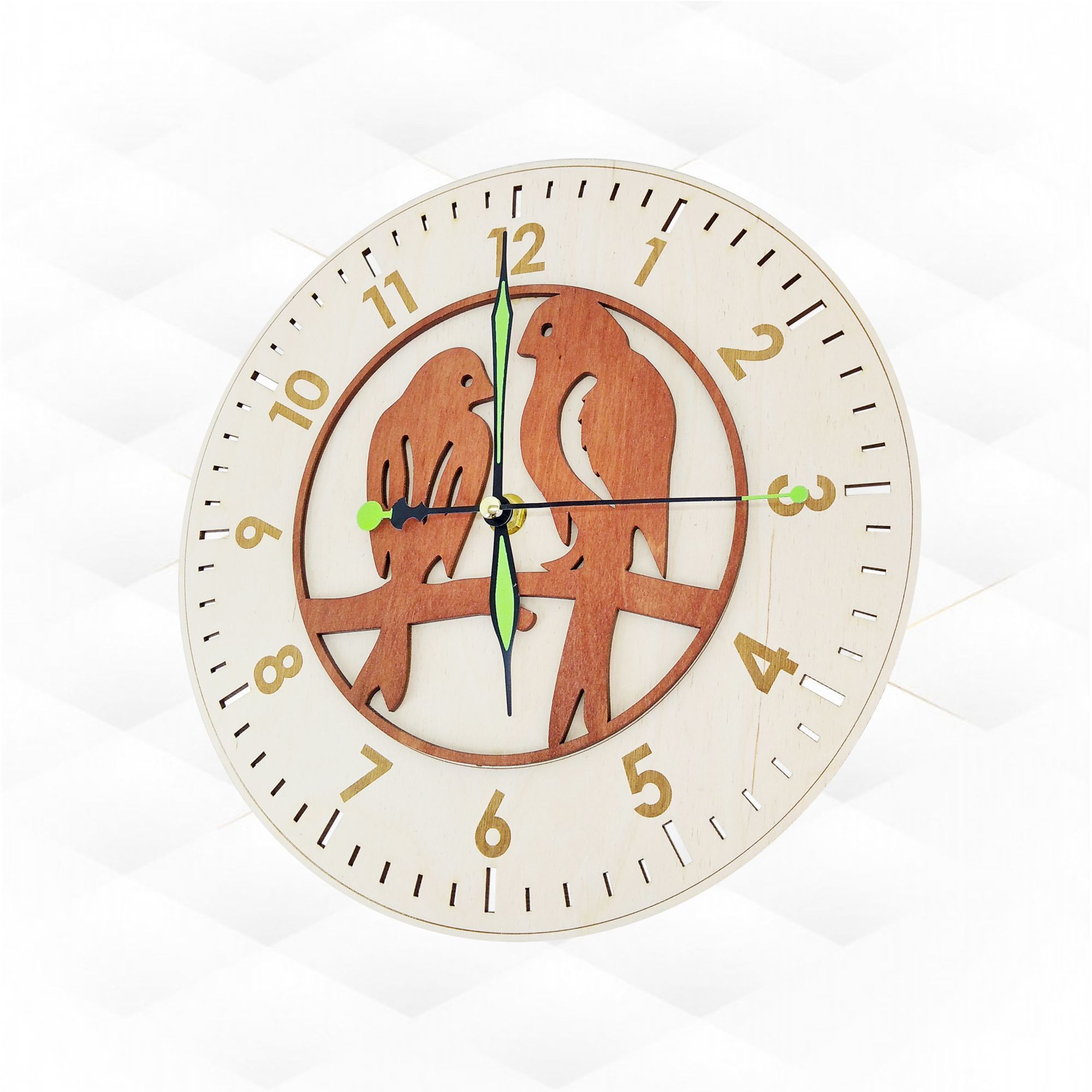 Wall clocks 2 patterns svg dxf design laser cutting 3D model 3D ...