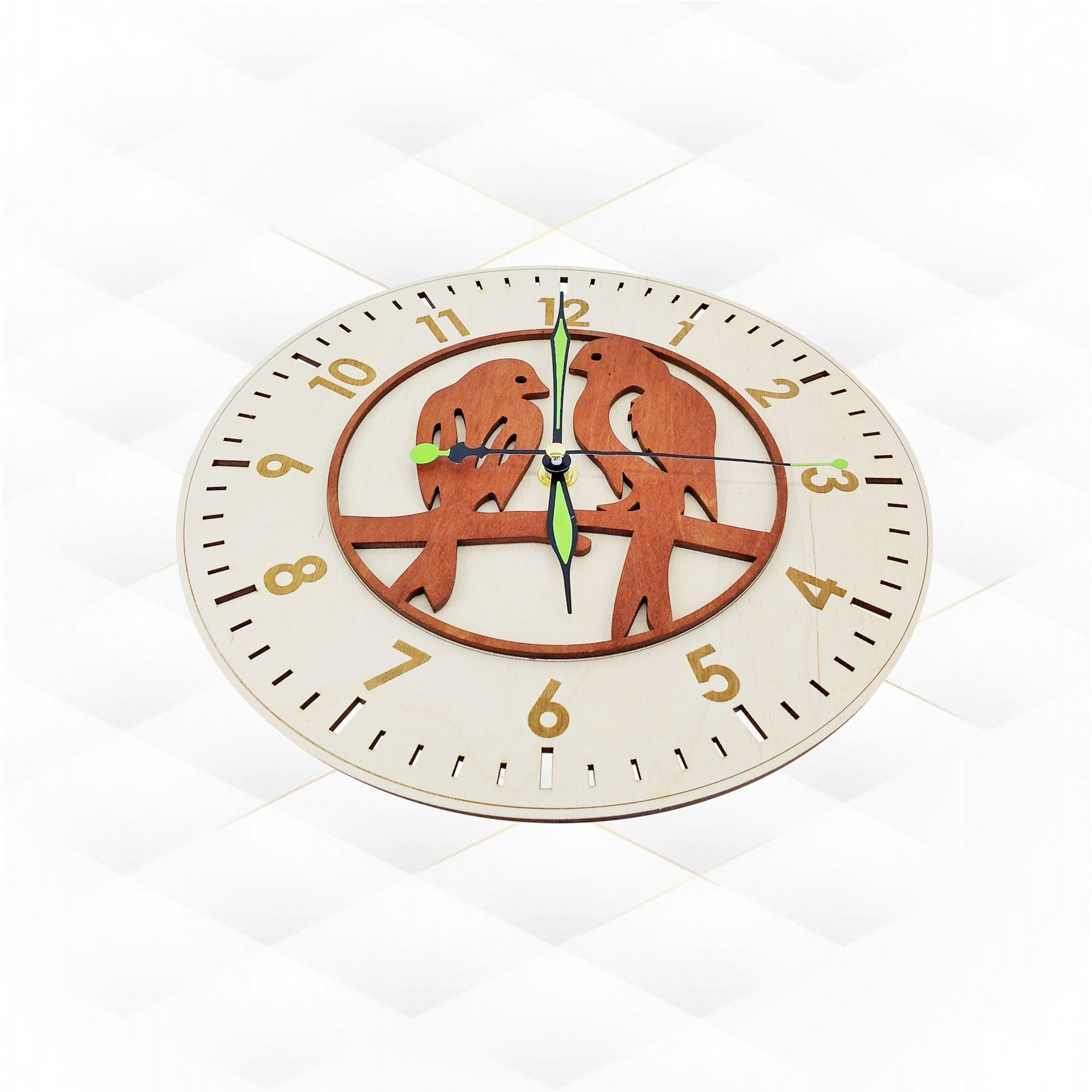 Wall clocks 2 patterns svg dxf design laser cutting 3D model 3D ...