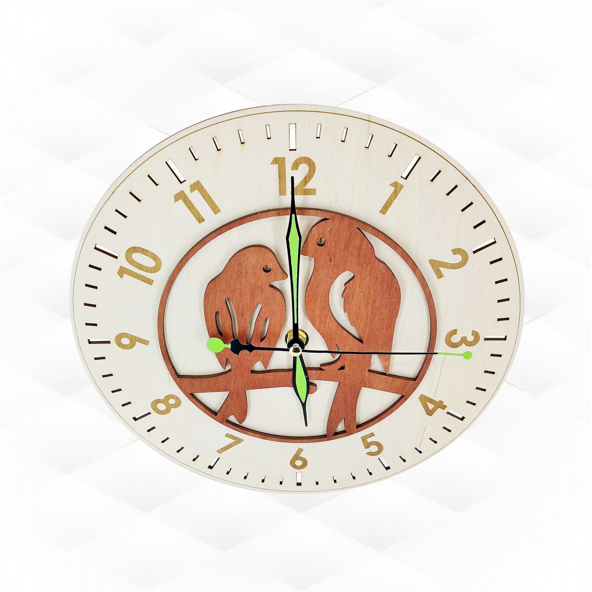 Wall clocks 2 patterns svg dxf design laser cutting 3D model 3D ...