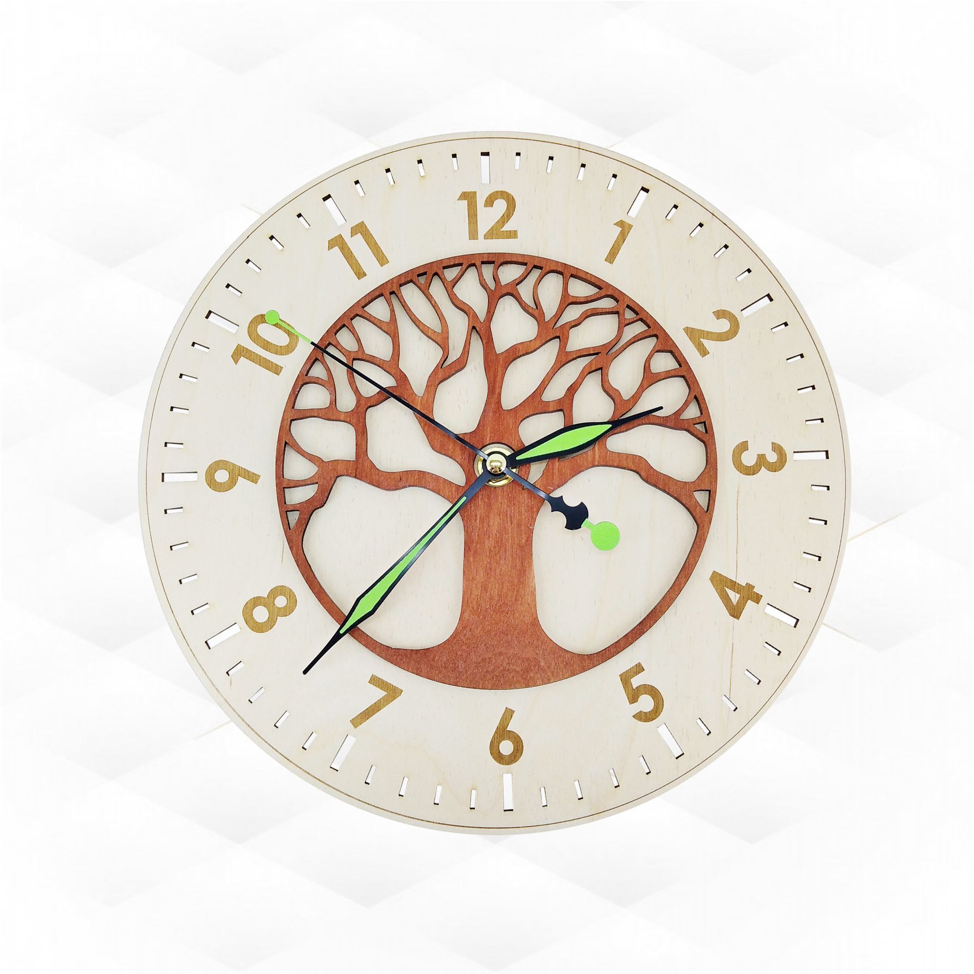 Wall clocks 2 patterns svg dxf design laser cutting 3D model 3D ...