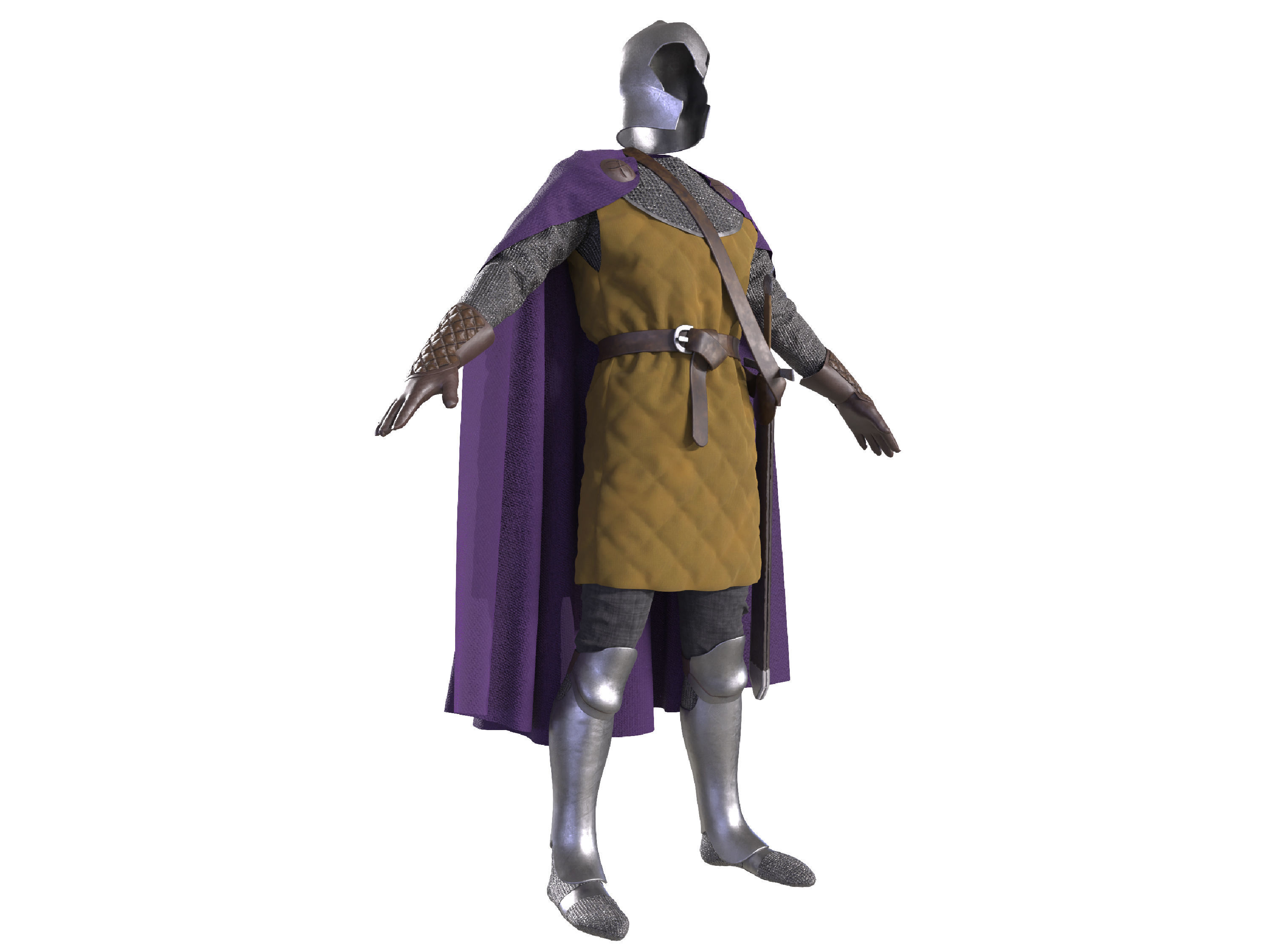 Medieval knight clothes 3D model | CGTrader