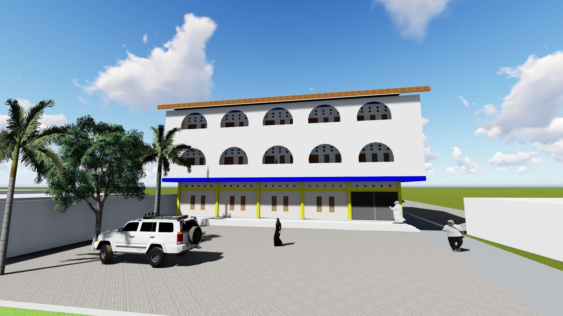 Minimalist School Design 3D model | CGTrader