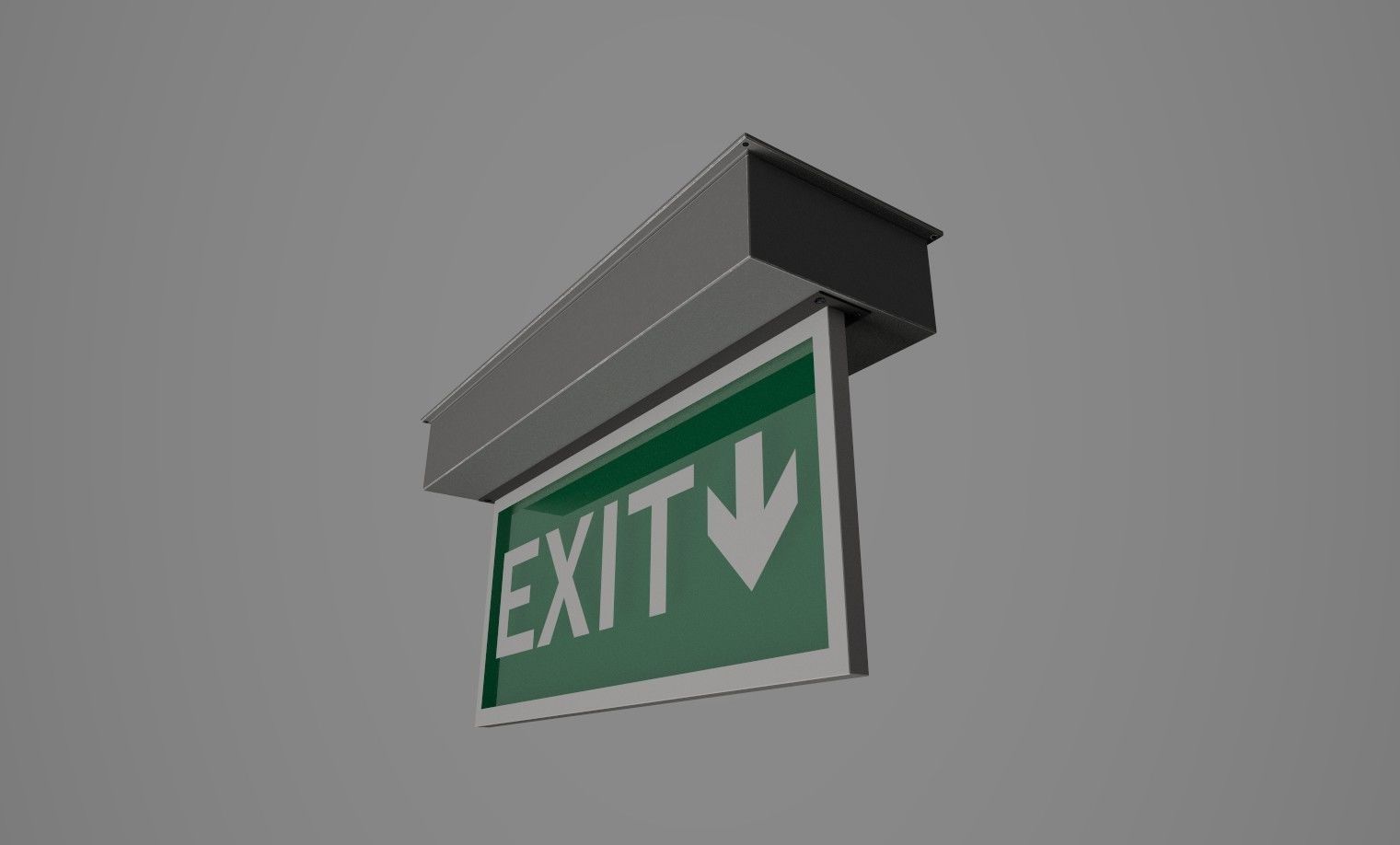 3D model Exit Sign VR / AR / low-poly | CGTrader