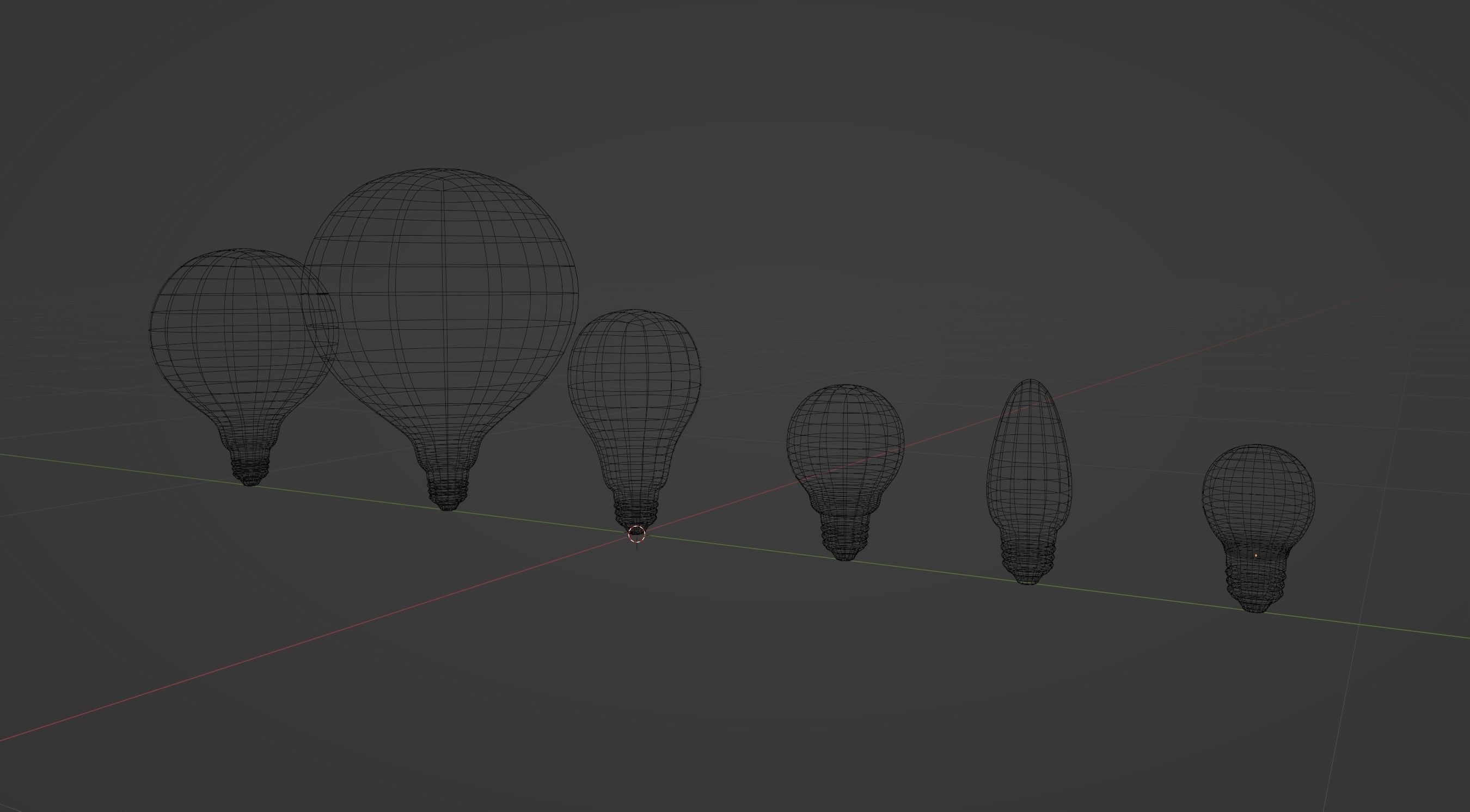 Light bulbs collection free 3D model | CGTrader