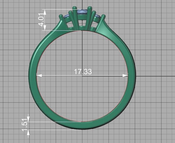 3 Stone Promise Ring with 15 pointer Diamond Promise Ring 3D model 3D ...