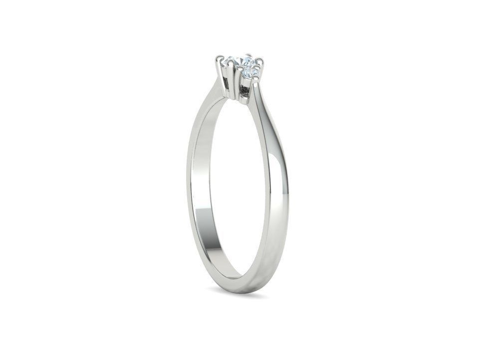 3 Stone Promise Ring with 15 pointer Diamond Promise Ring 3D model 3D ...