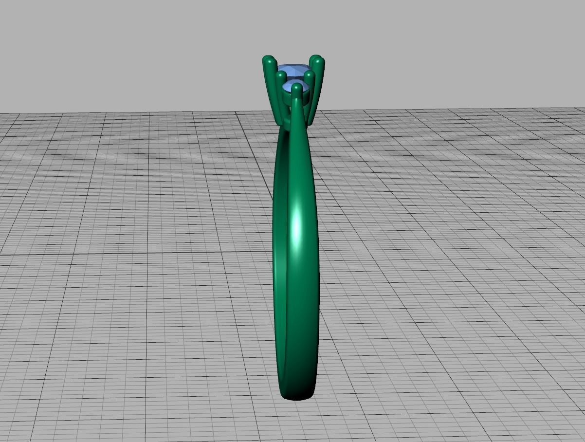 3 Stone Promise Ring with 15 pointer Diamond Promise Ring 3D model 3D ...