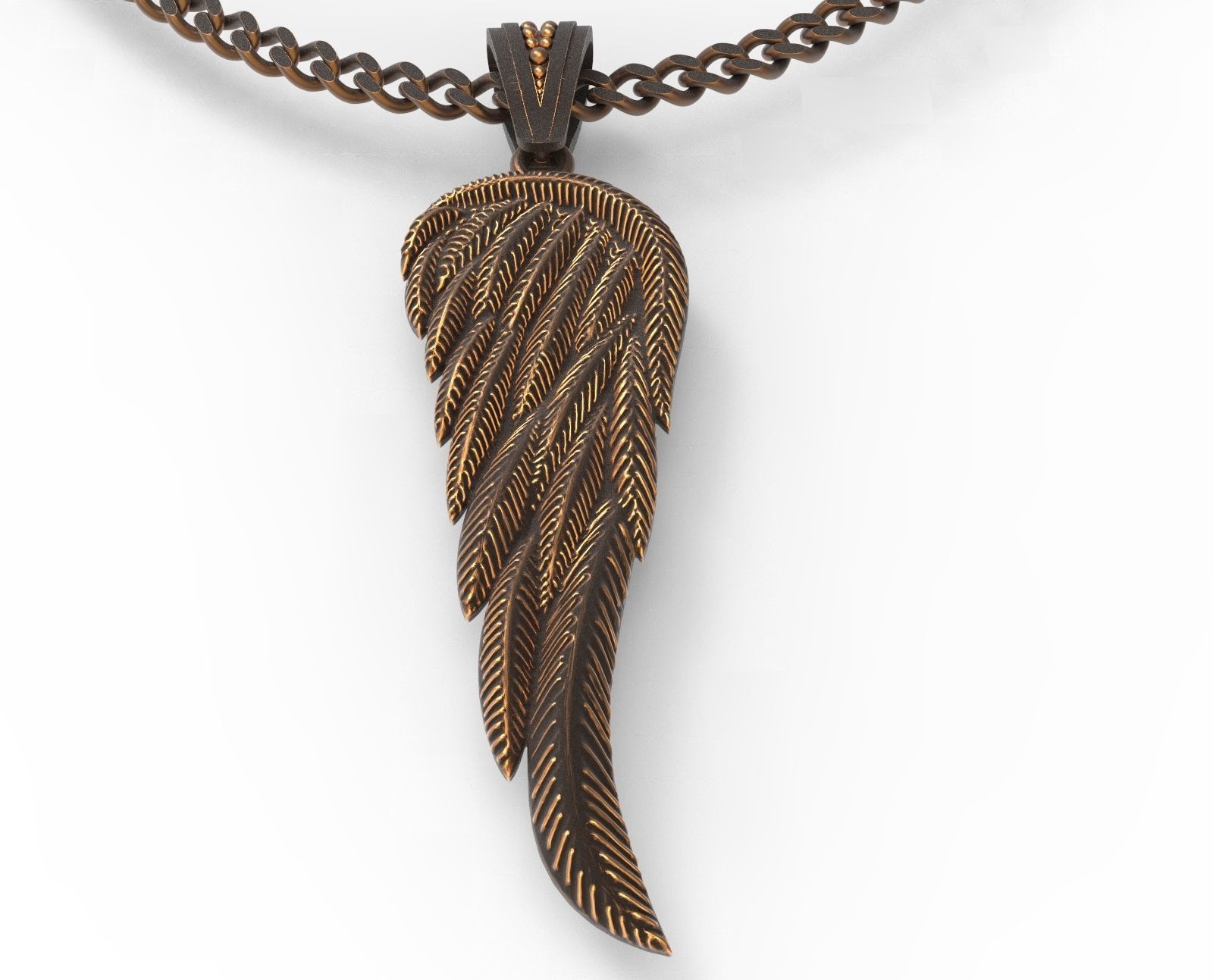 Wings Pendant Printable 3D Model 3D model 3D printable | CGTrader