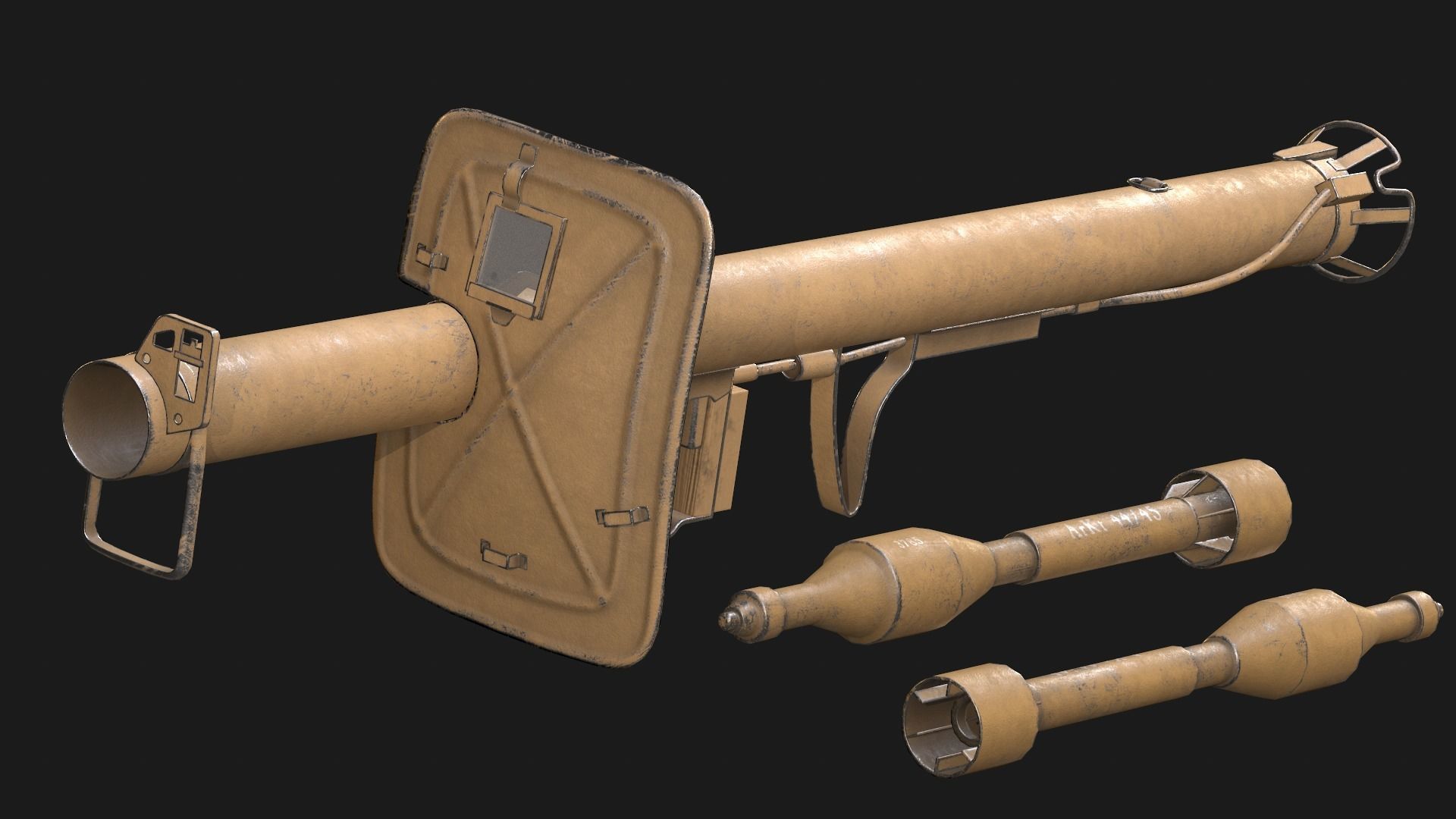 3D model Panzerschreck german anti-tank rocket launcher VR / AR / low ...