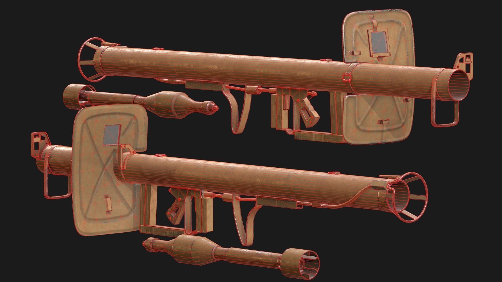 3D model Panzerschreck german anti-tank rocket launcher VR / AR / low ...