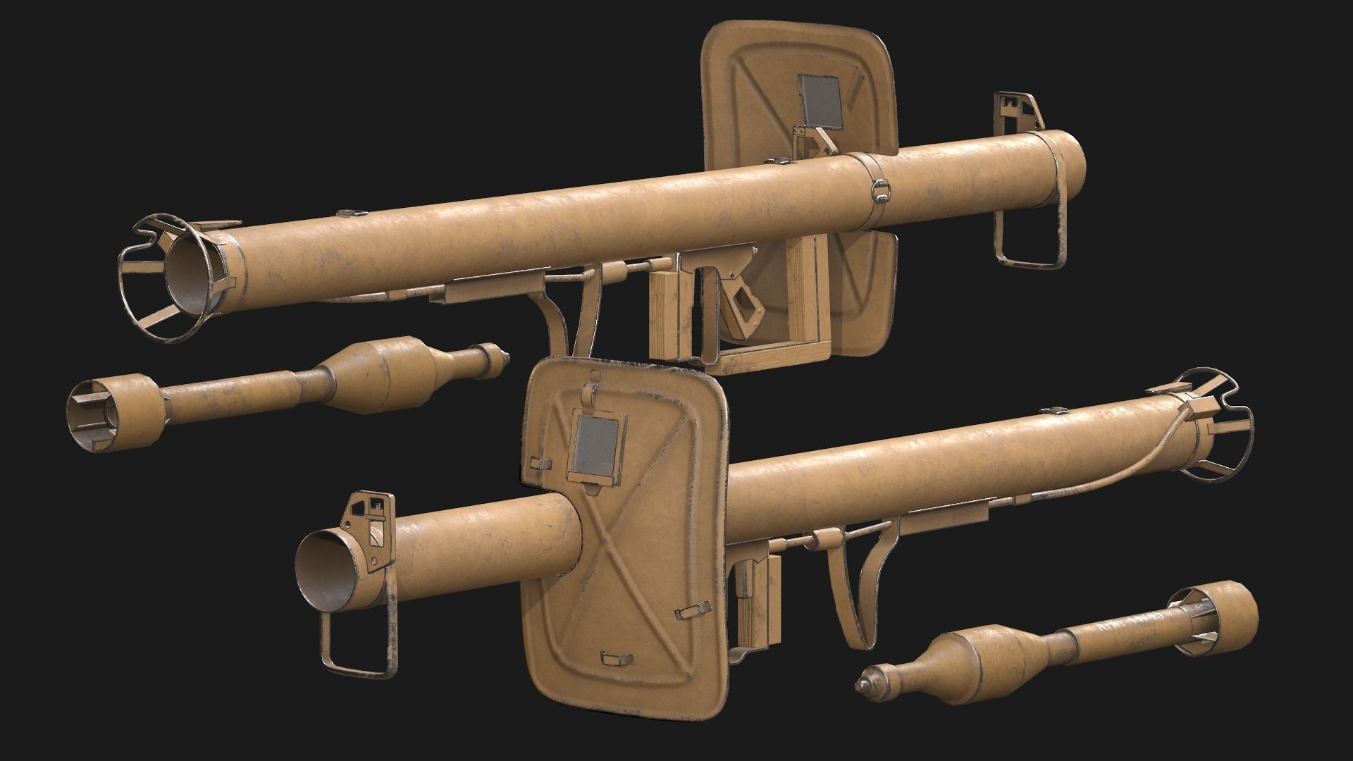 3D model Panzerschreck german anti-tank rocket launcher VR / AR / low ...