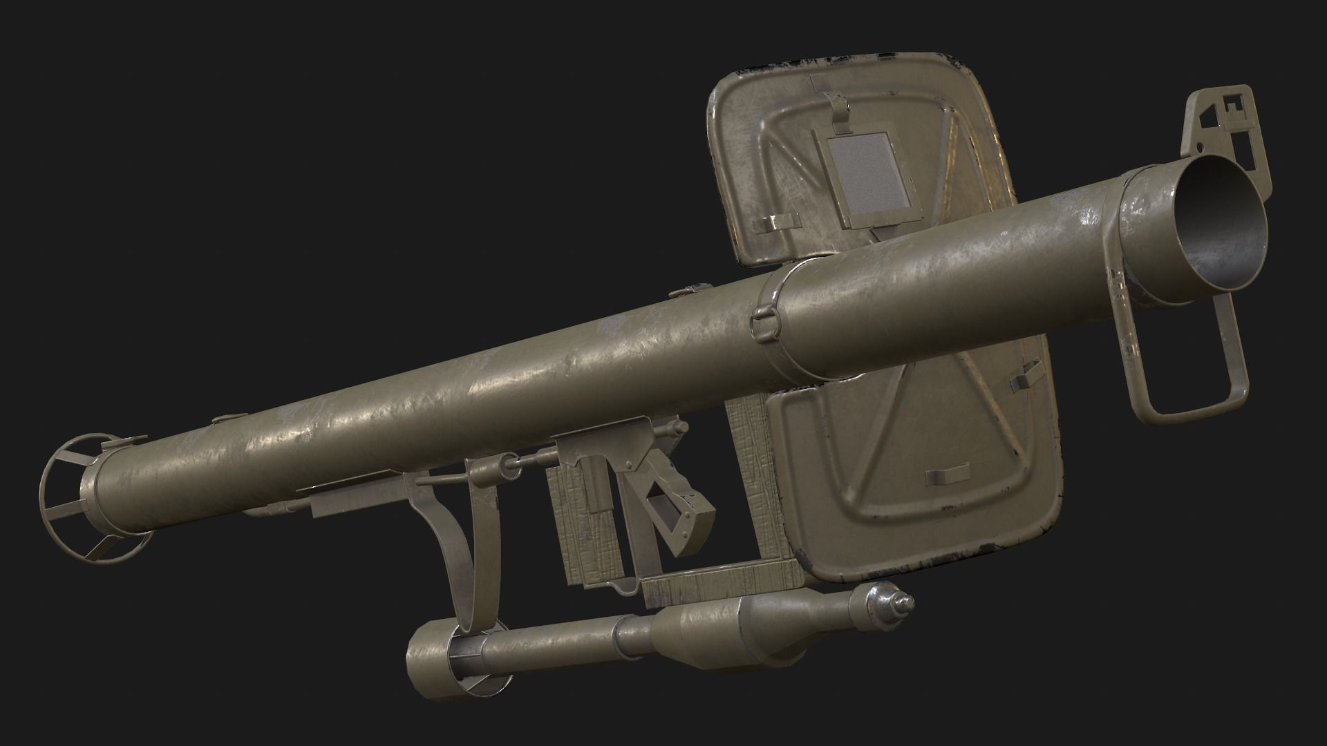 3D model Panzerschreck german anti-tank rocket launcher VR / AR / low ...