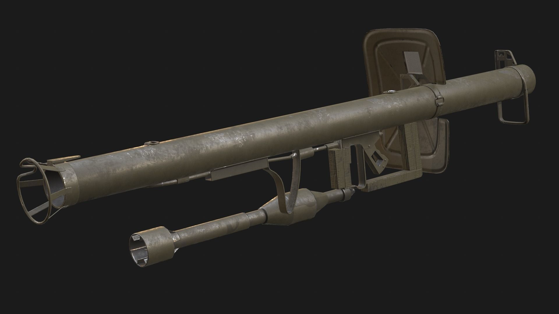3D model Panzerschreck german anti-tank rocket launcher VR / AR / low ...