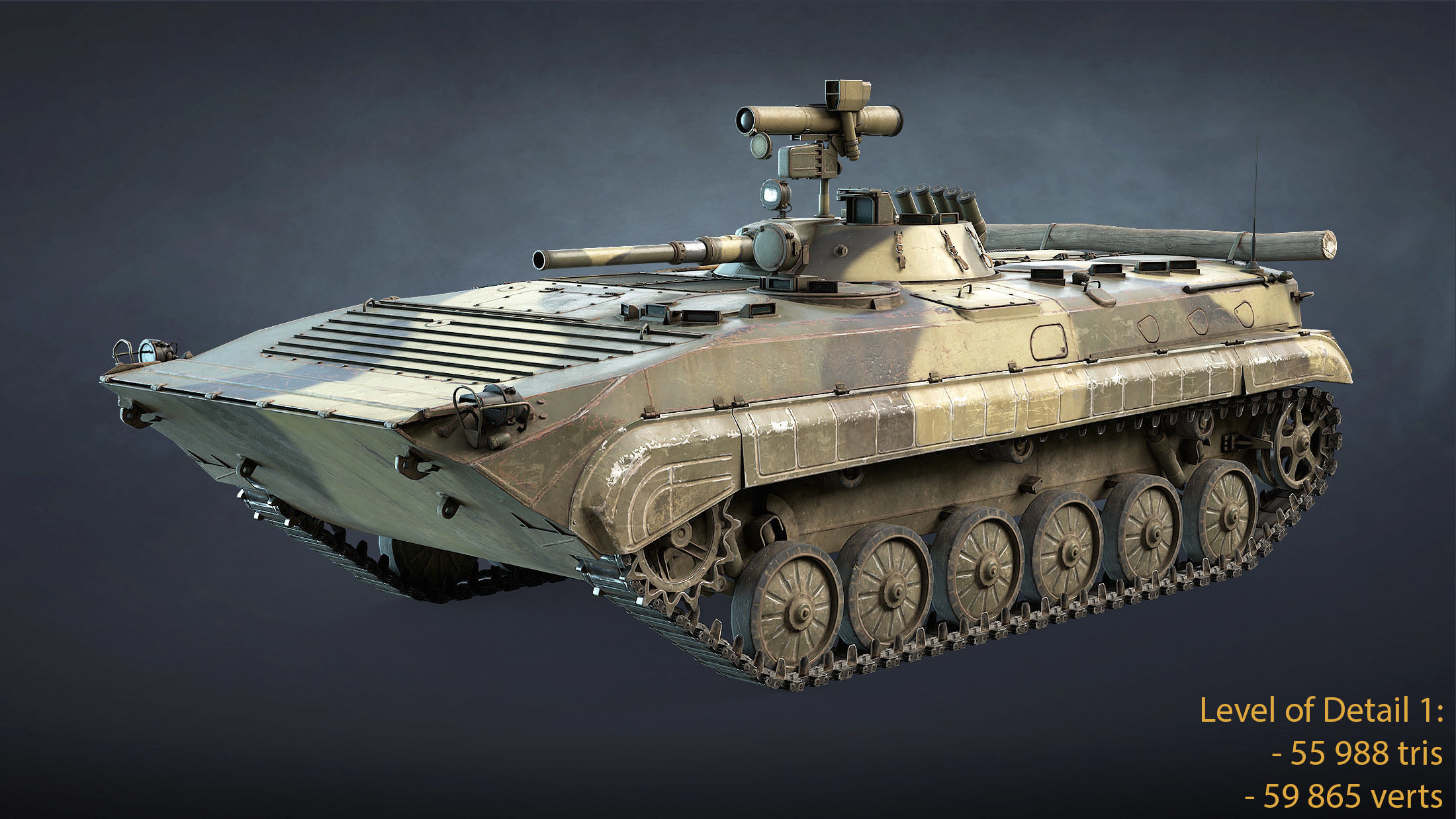 3D model BMP-1 and BMP-1P VR / AR / low-poly | CGTrader