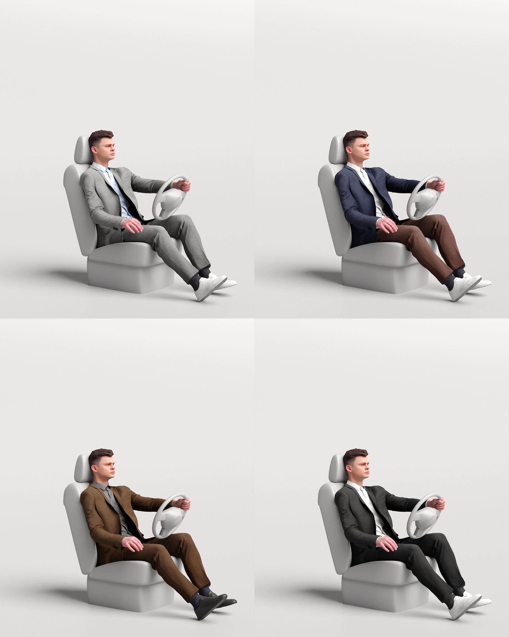 Humano 12- Collection 2211 - PEOPLE FOR CARS - 12 x 3D models 3D model ...