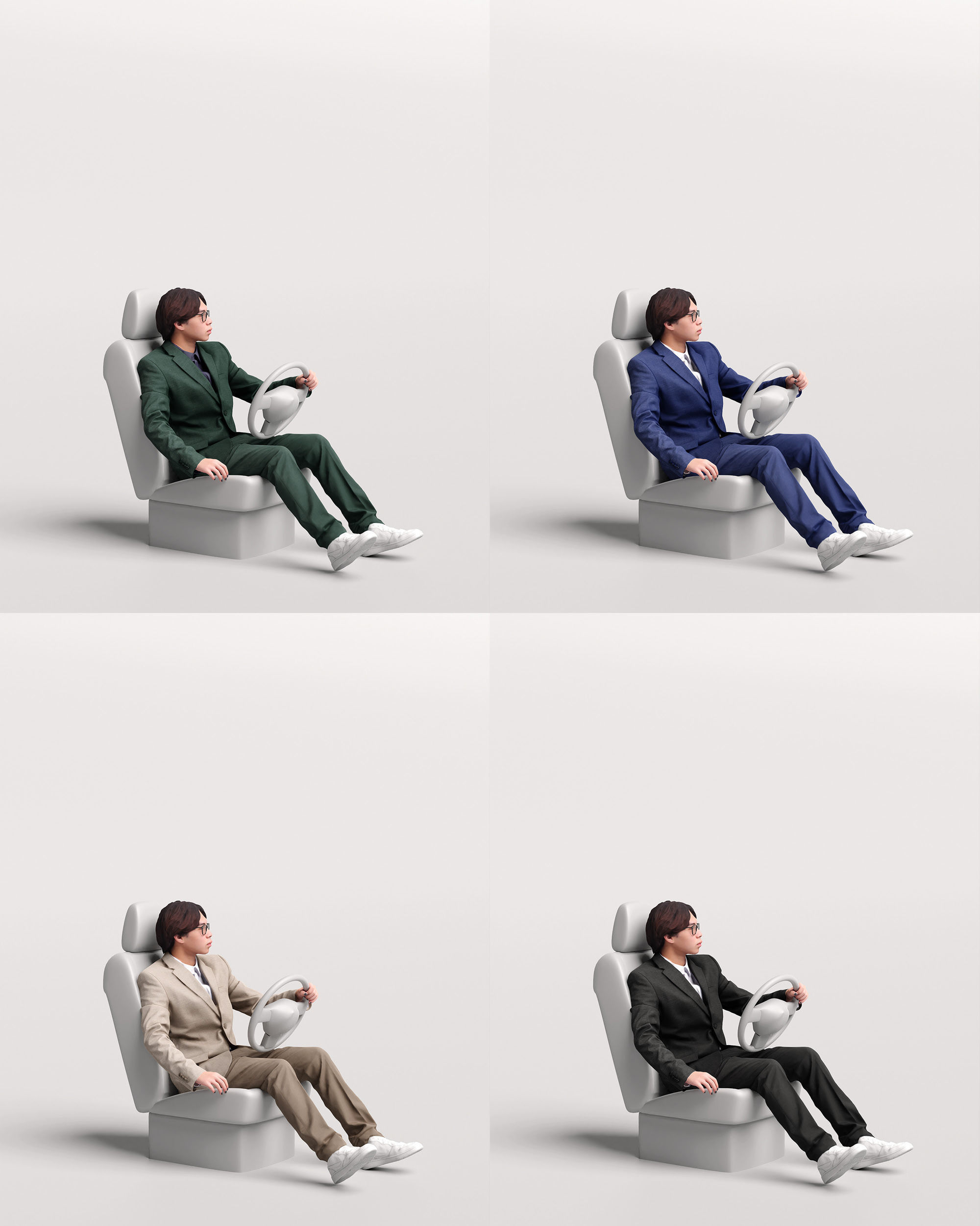 Humano 12- Collection 2211 - PEOPLE FOR CARS - 12 x 3D models 3D model ...