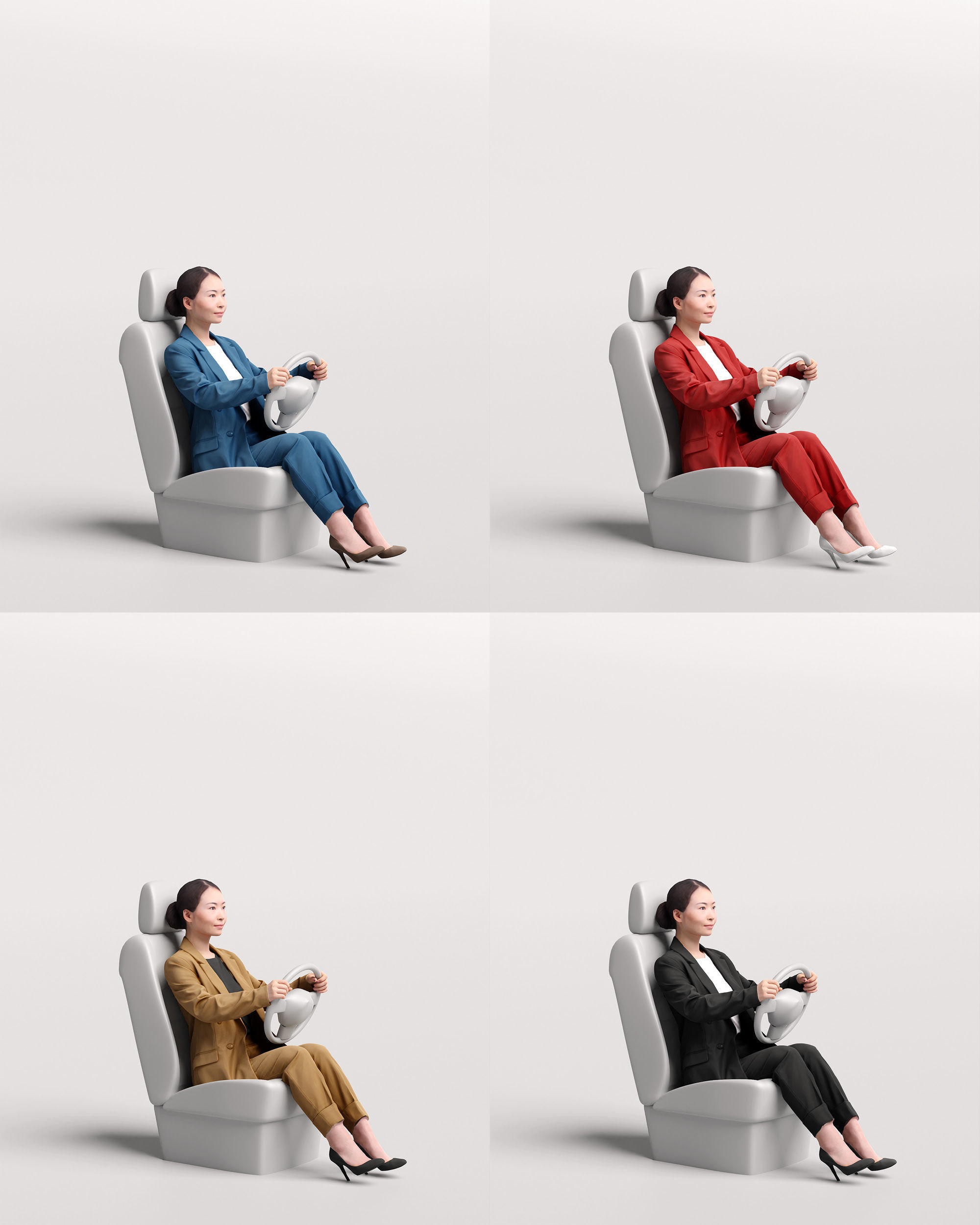 Humano 12- Collection 2211 - PEOPLE FOR CARS - 12 x 3D models 3D model ...