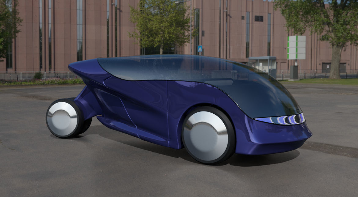 Futuristic Autonomic Vehicle Concept Car 3D model | CGTrader