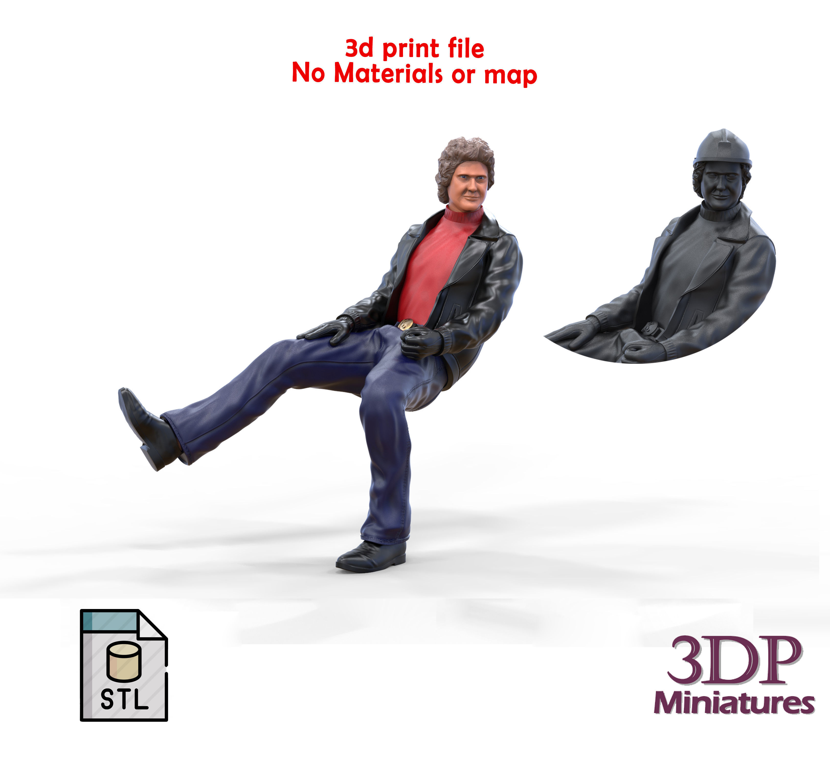 N2 Michael Knight Sitting pose 3D model 3D printable | CGTrader