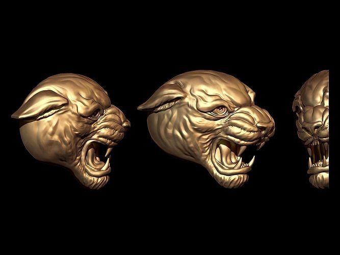 Panther head 3D model 3D printable | CGTrader