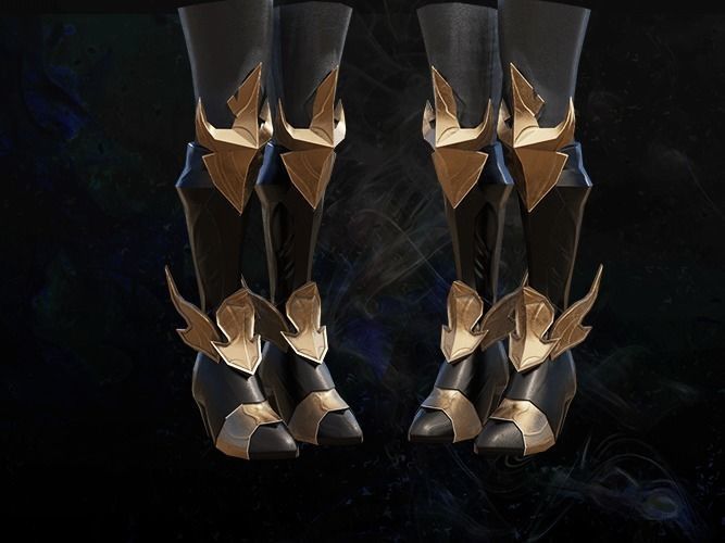 3D model Warrior leg armor female lowpoly game asset VR / AR / low-poly ...