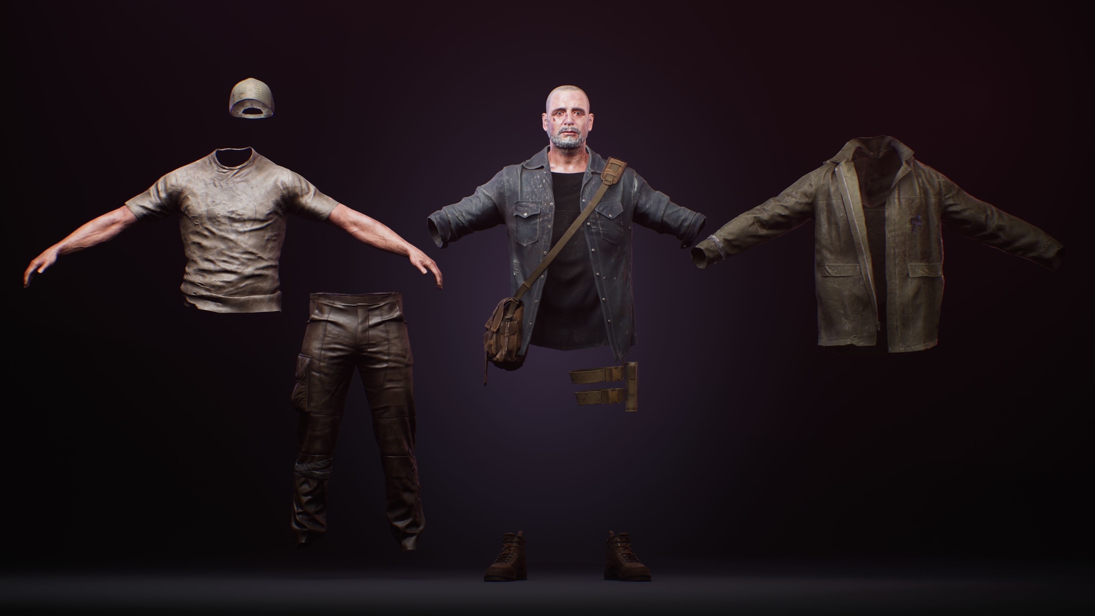 3D model Aiden Stallhart - Character Survival VR / AR / low-poly | CGTrader