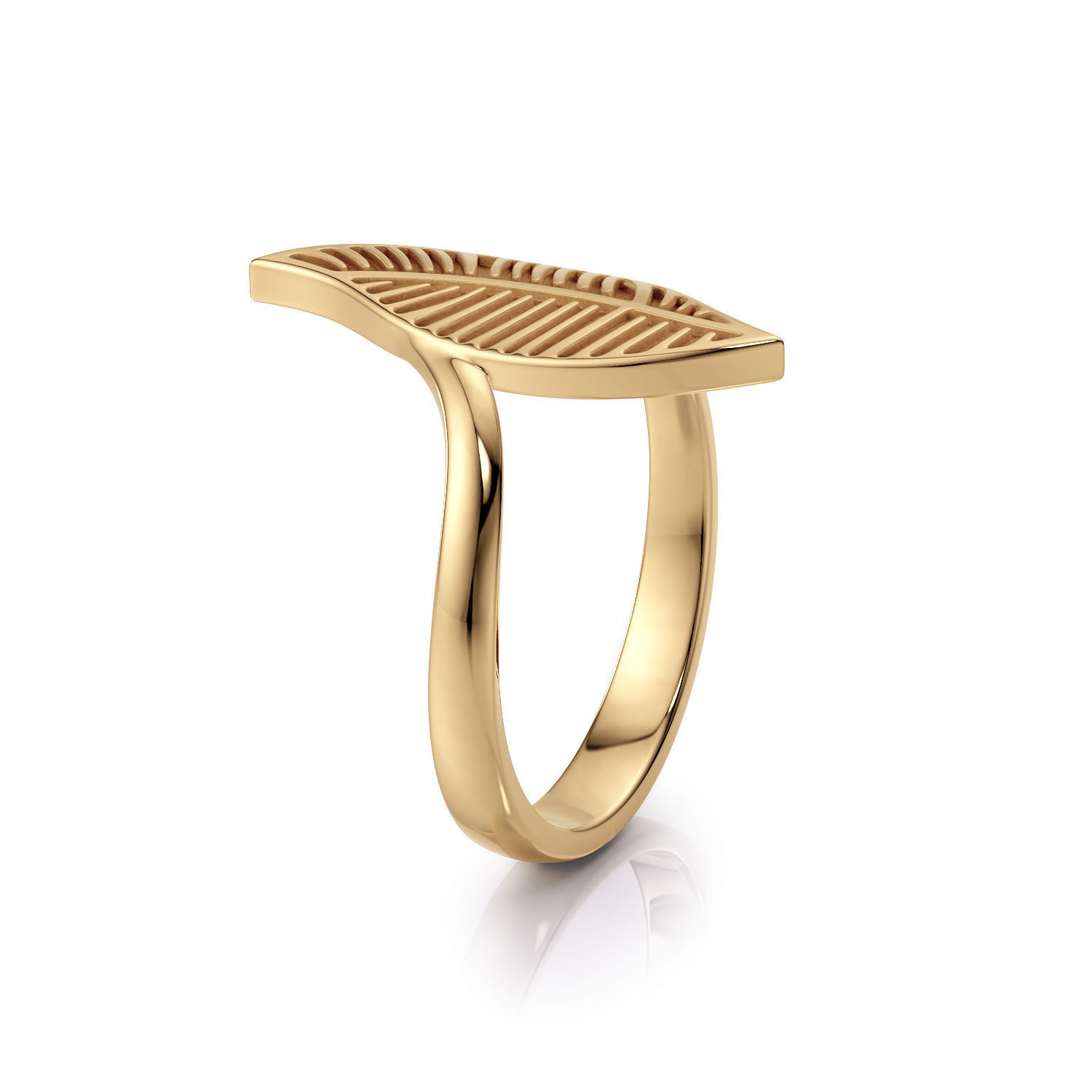 Leaf ring R 0337 printable 3d model 3D model 3D printable | CGTrader