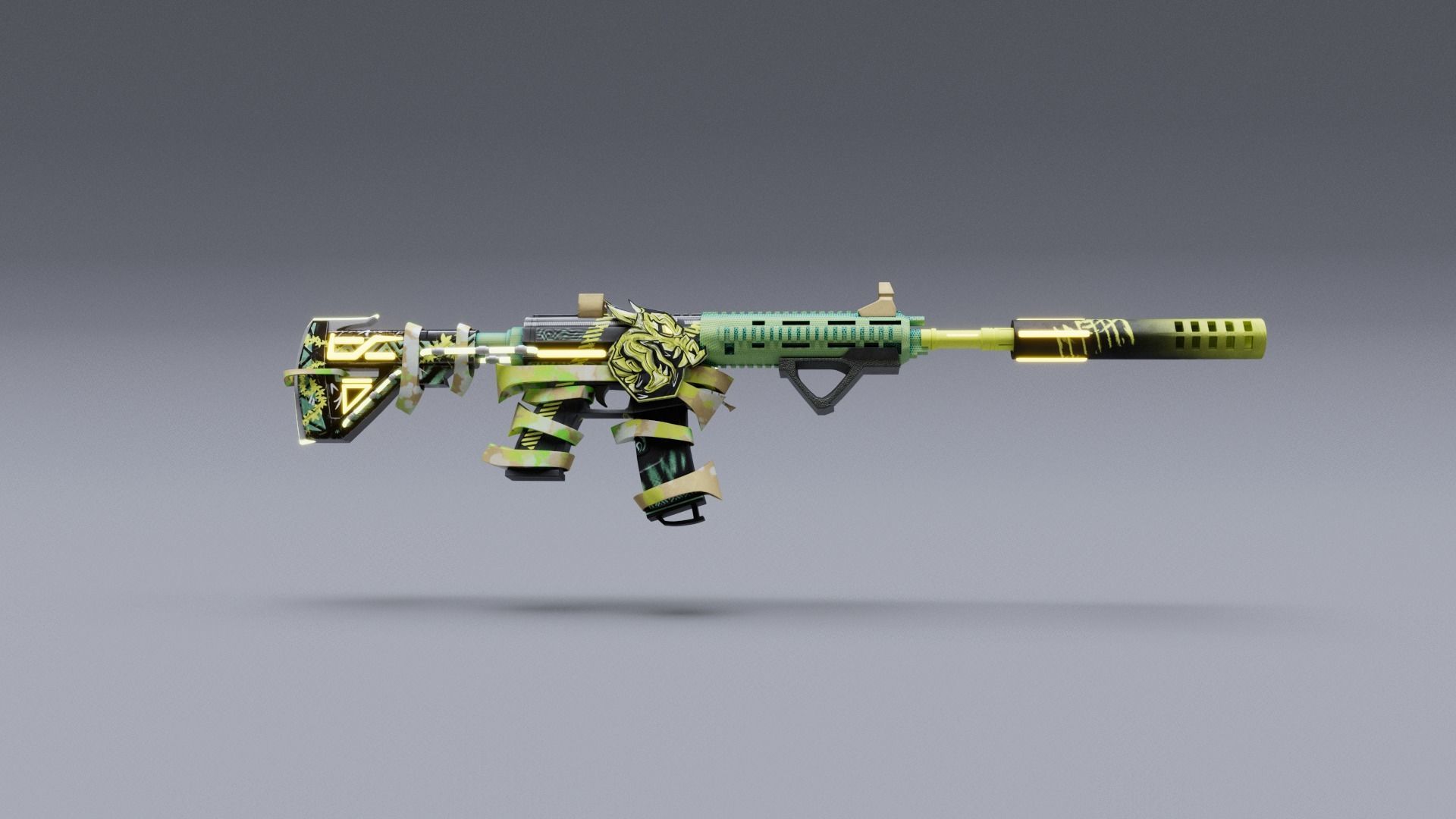 Weapon M416 OLDTropic 3D model | CGTrader