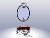 Dracula table of the high vempire mirror and candles 3D model | CGTrader