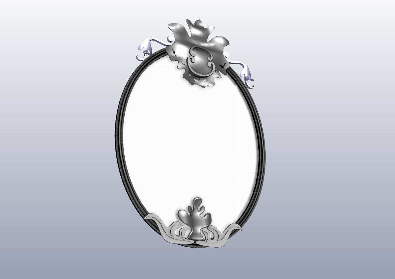 Dracula table of the high vempire mirror and candles 3D model | CGTrader