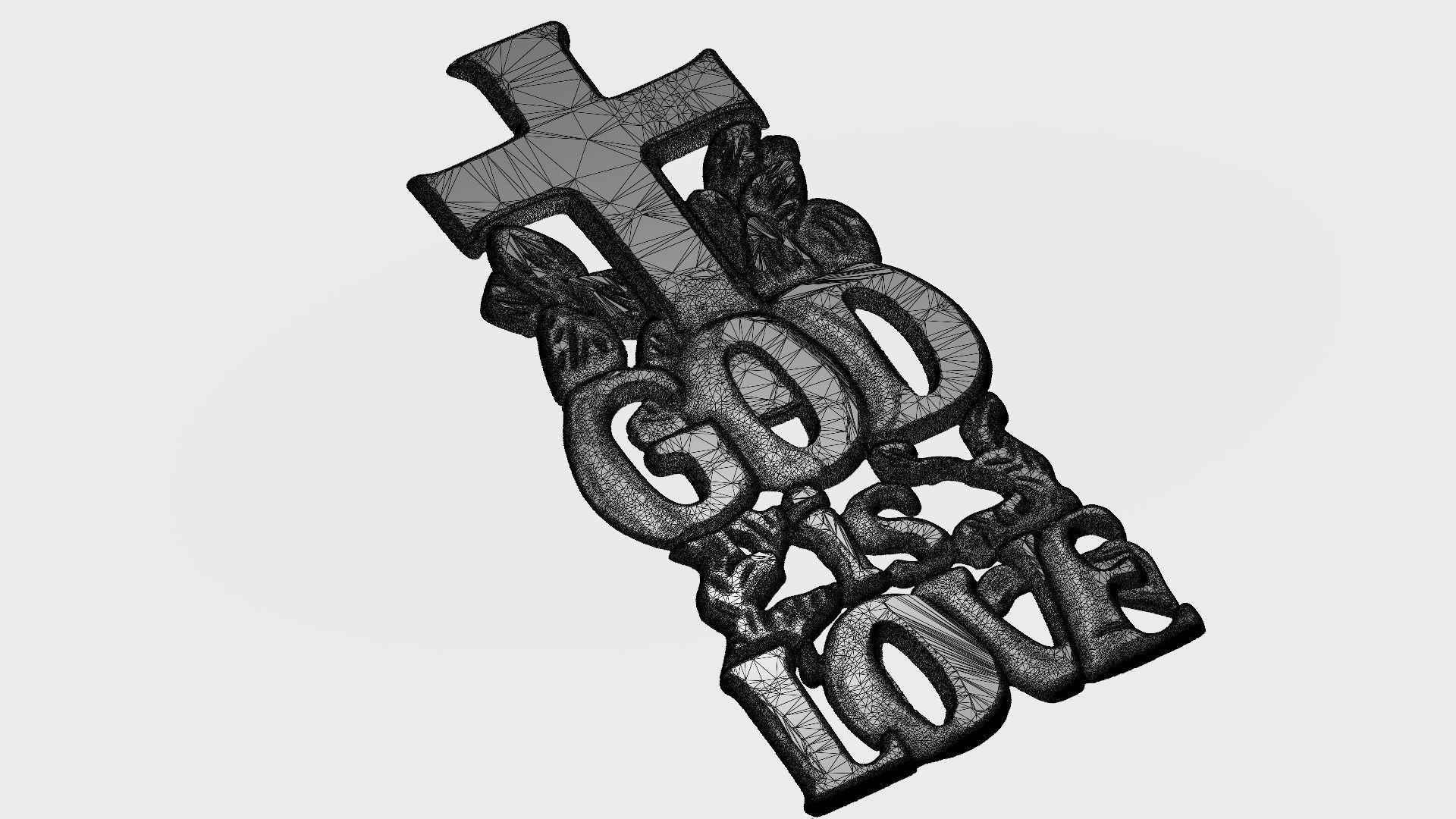 God is love model for CNC woodworking routers and 3D Printing 3D model ...