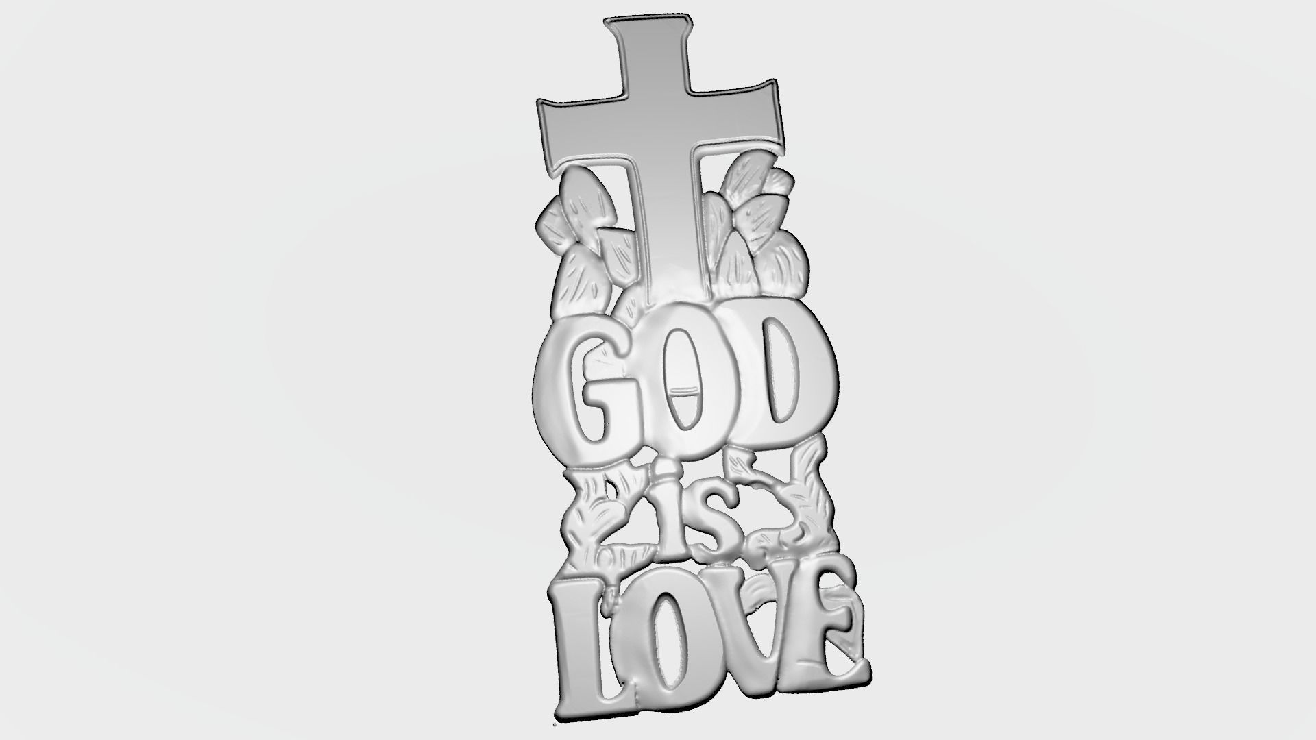 God is love model for CNC woodworking routers and 3D Printing 3D model ...