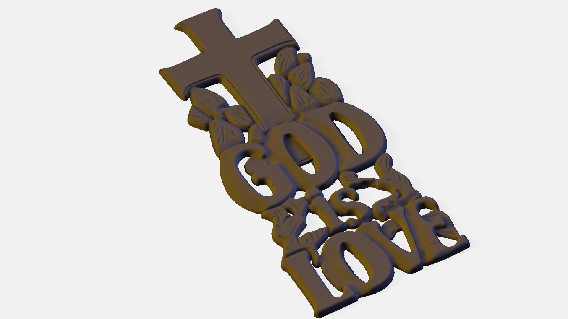 God is love model for CNC woodworking routers and 3D Printing 3D model ...