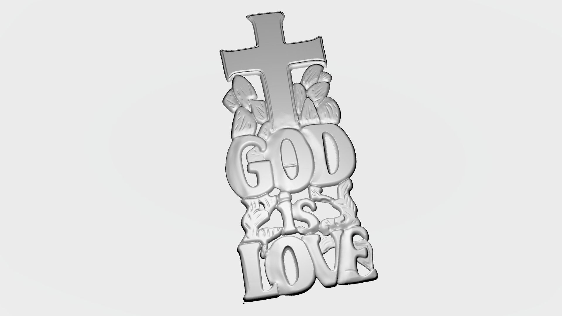 God is love model for CNC woodworking routers and 3D Printing 3D model ...
