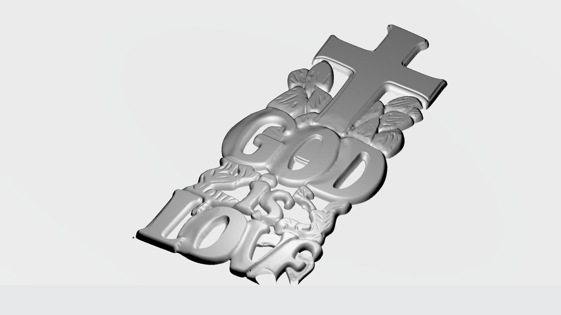 God is love model for CNC woodworking routers and 3D Printing 3D model ...