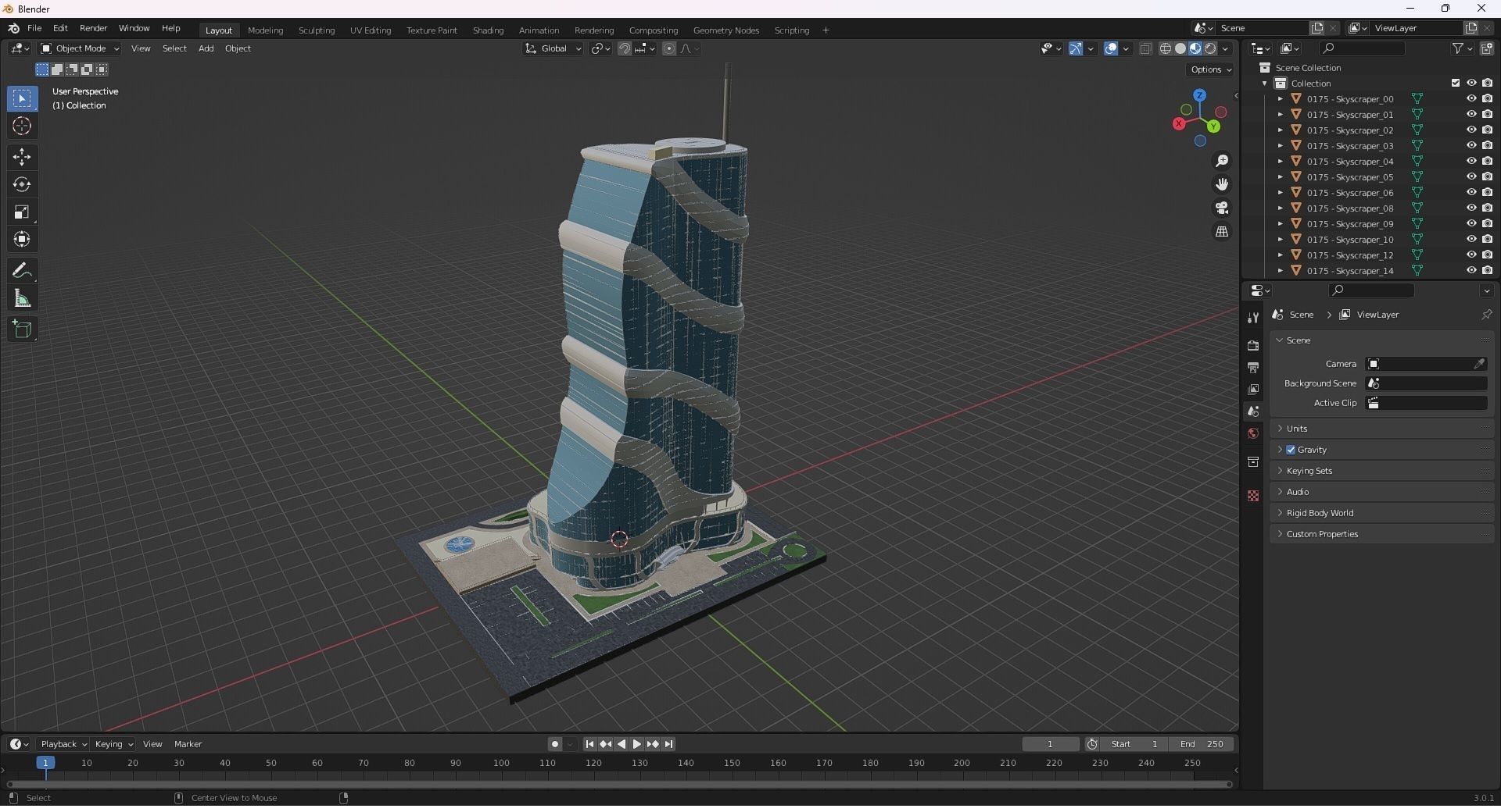 0181 - Skyscraper Architecture 3D Project - 2D Drawings 3D model | CGTrader