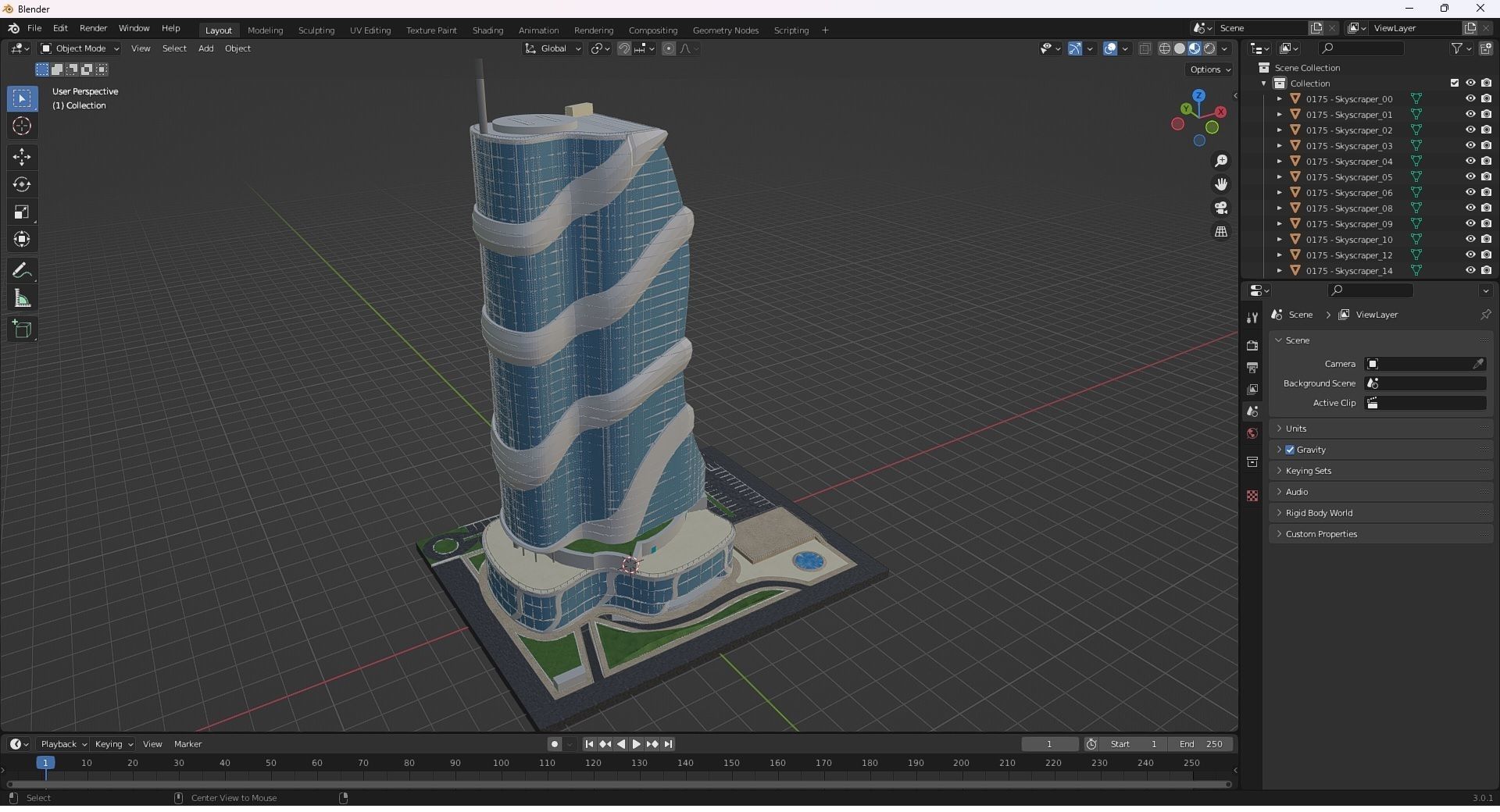 0181 - Skyscraper Architecture 3D Project - 2D Drawings 3D model | CGTrader